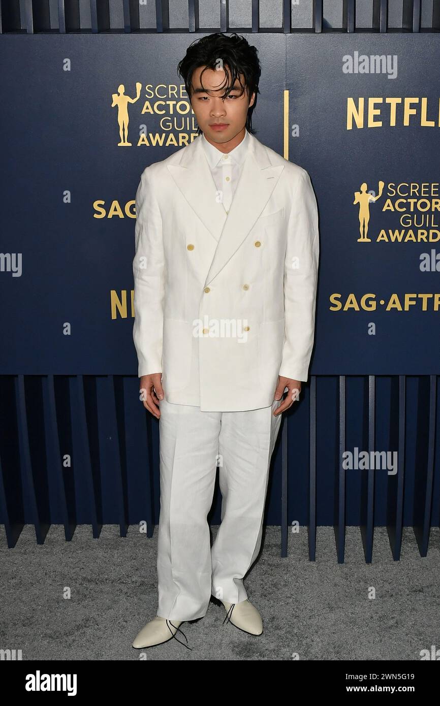 Dallas Liu attends the 30th Annual Screen Actors Guild Awards at Shrine ...
