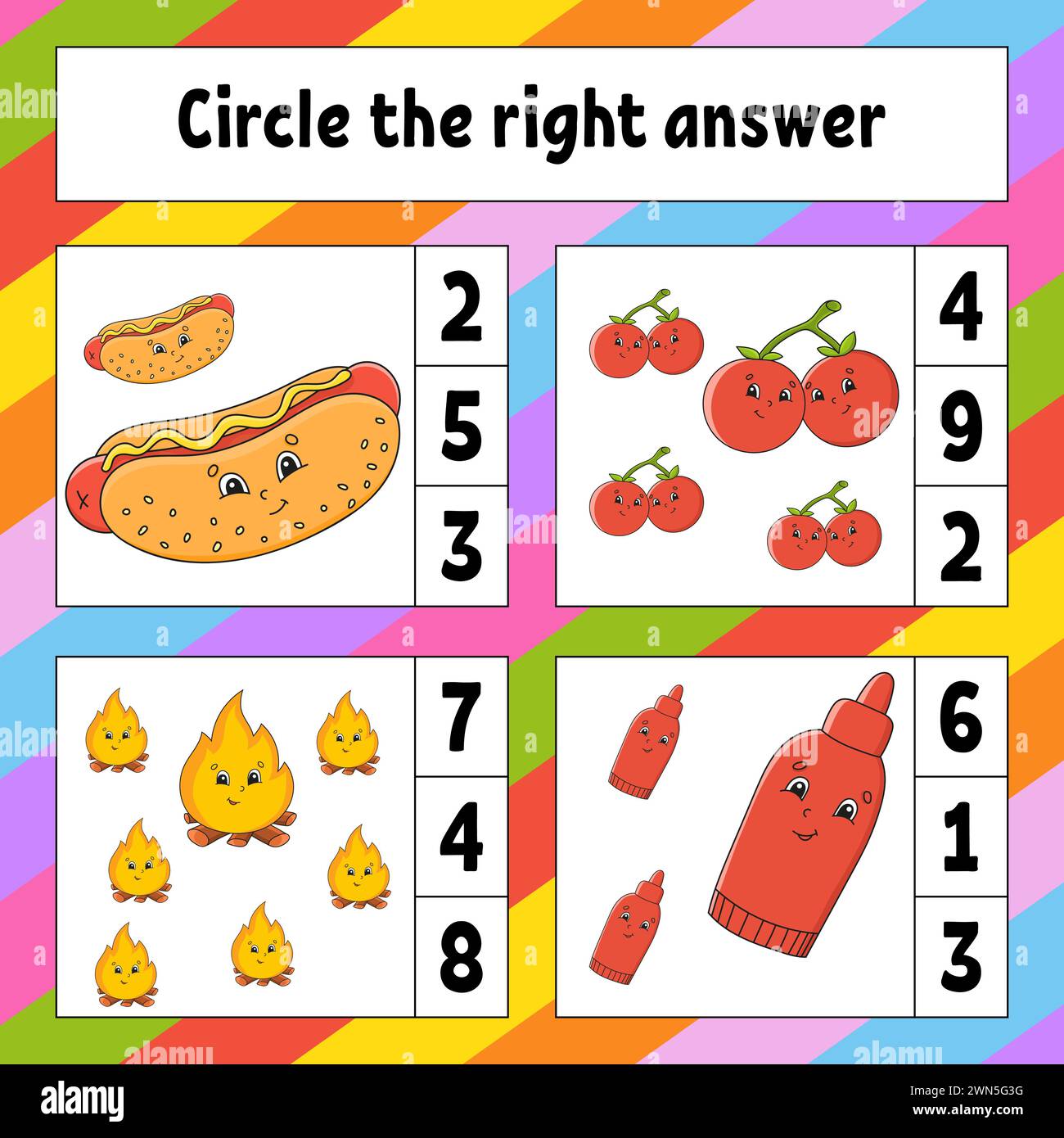 Circle the right answer. Education developing worksheet. Activity page ...