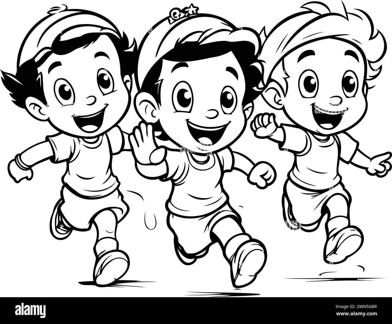 Cartoon for kids Black and White Stock Photos & Images - Alamy