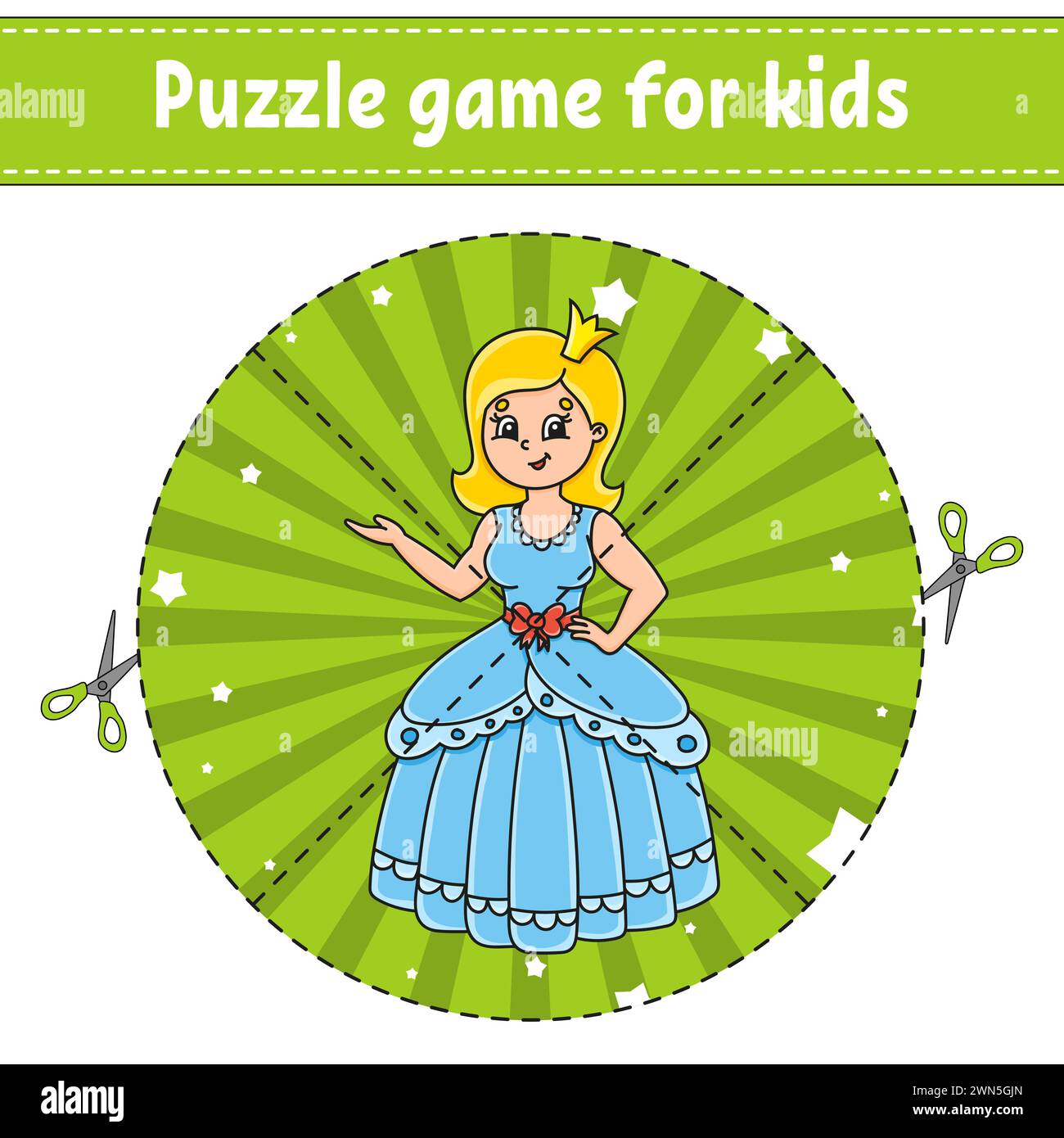 Cut and play. Round puzzle. Logic puzzle for kids. Activity page ...