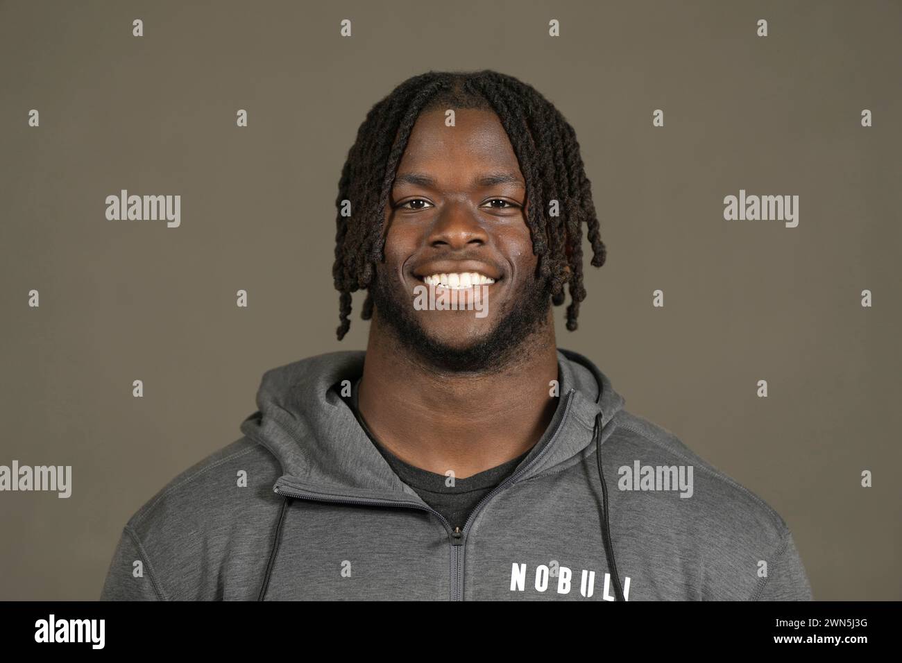 Penn State offensive lineman Olu Fashanu poses for a portrait at the ...