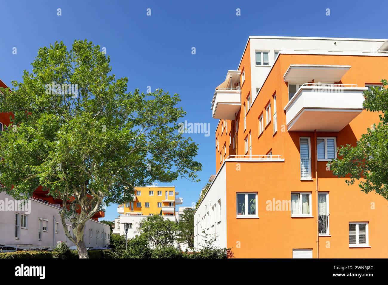 Residential area with ecological and sustainable green residential ...