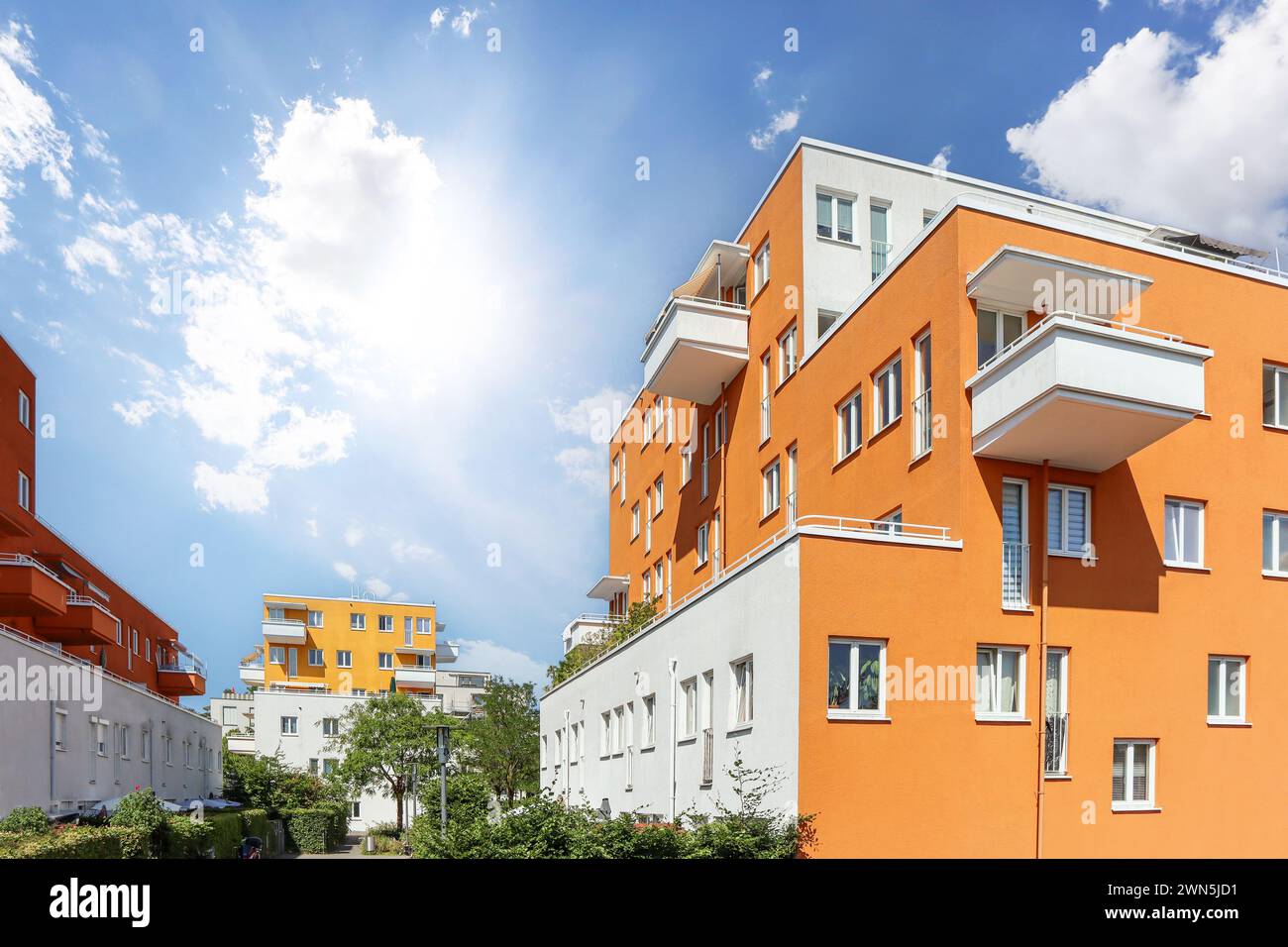 Residential area with ecological and sustainable green residential ...