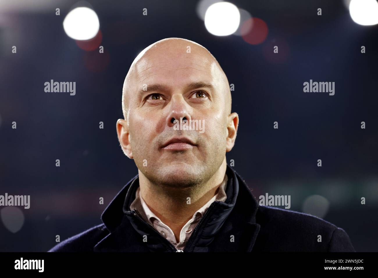 ROTTERDAM - Feyenoord coach Arne Slot during the Toto KNVB cup semi ...