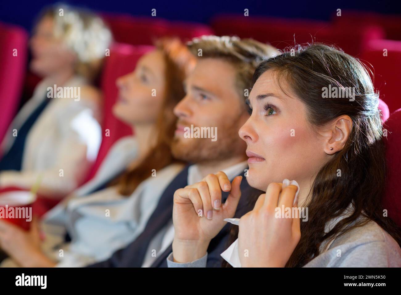 Movie theater audience rear view hi-res stock photography and images ...