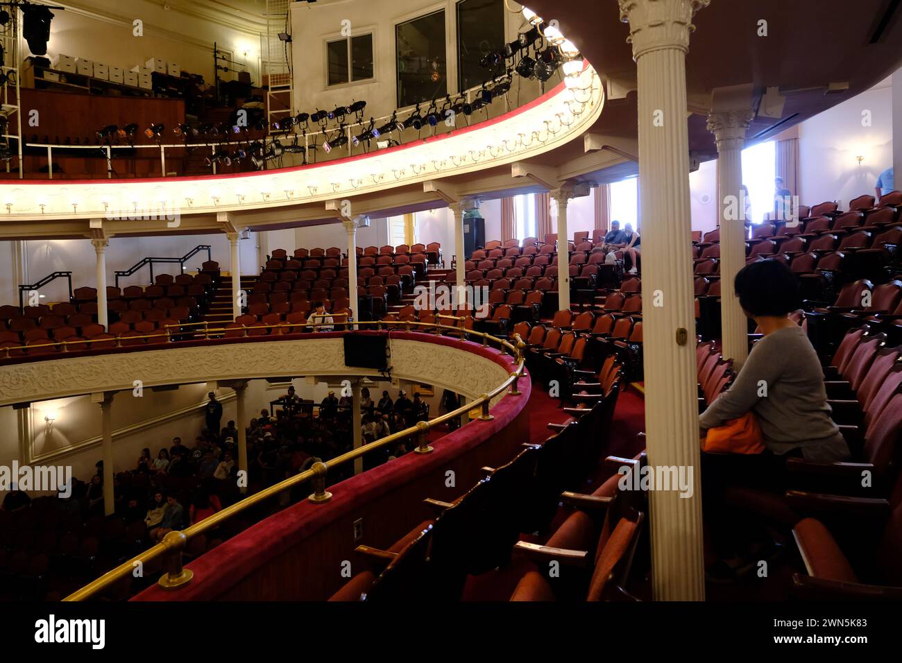 The interior view of Ford's Theatre where president Abraham Lincoln was ...