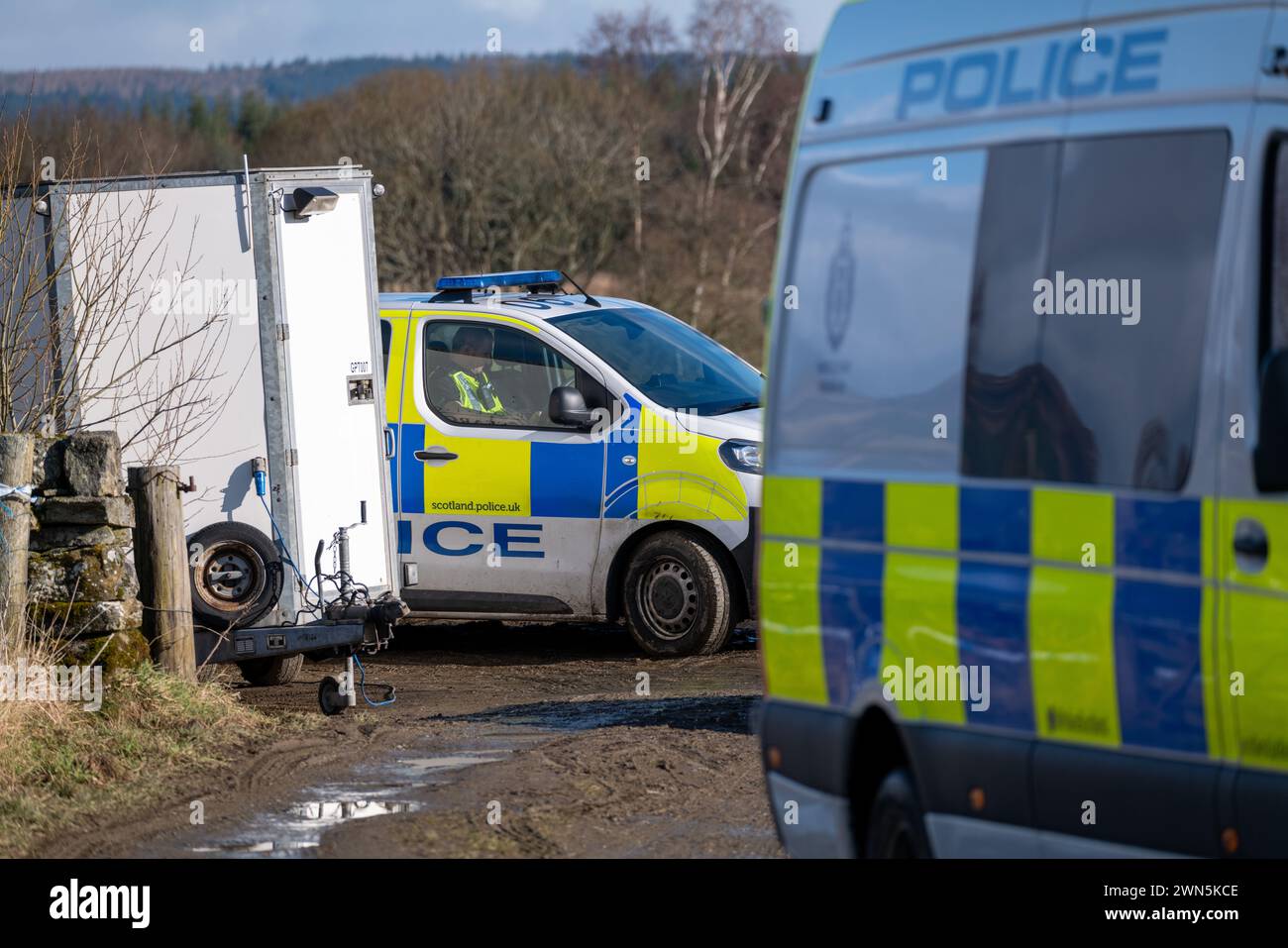Pitilie, near Aberfeldy, UK. 29th Feb, 2024. This is Police Scotland ...