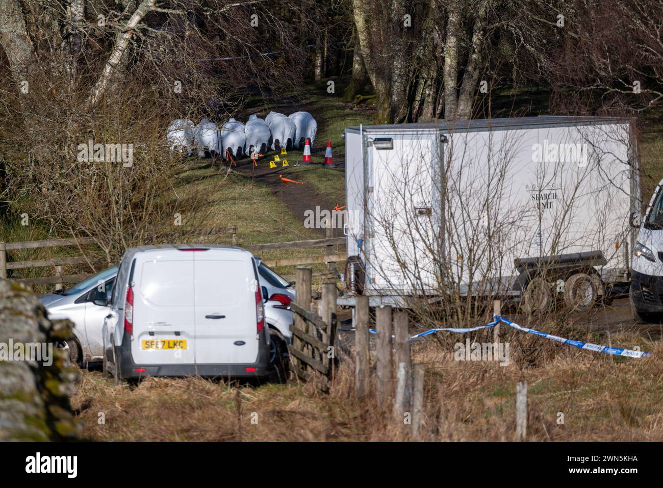 Pitilie, near Aberfeldy, UK. 29th Feb, 2024. This is Police Scotland ...