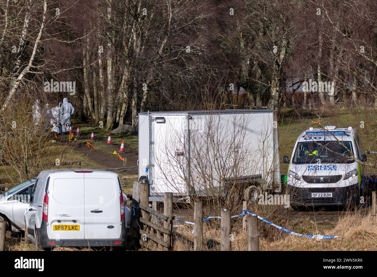 Pitilie, near Aberfeldy, UK. 29th Feb, 2024. This is Police Scotland ...