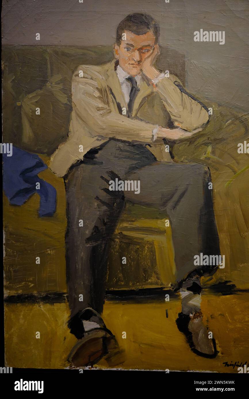 The portrait of American poet John Ashbery (Argyle Sock) by Fairfield ...