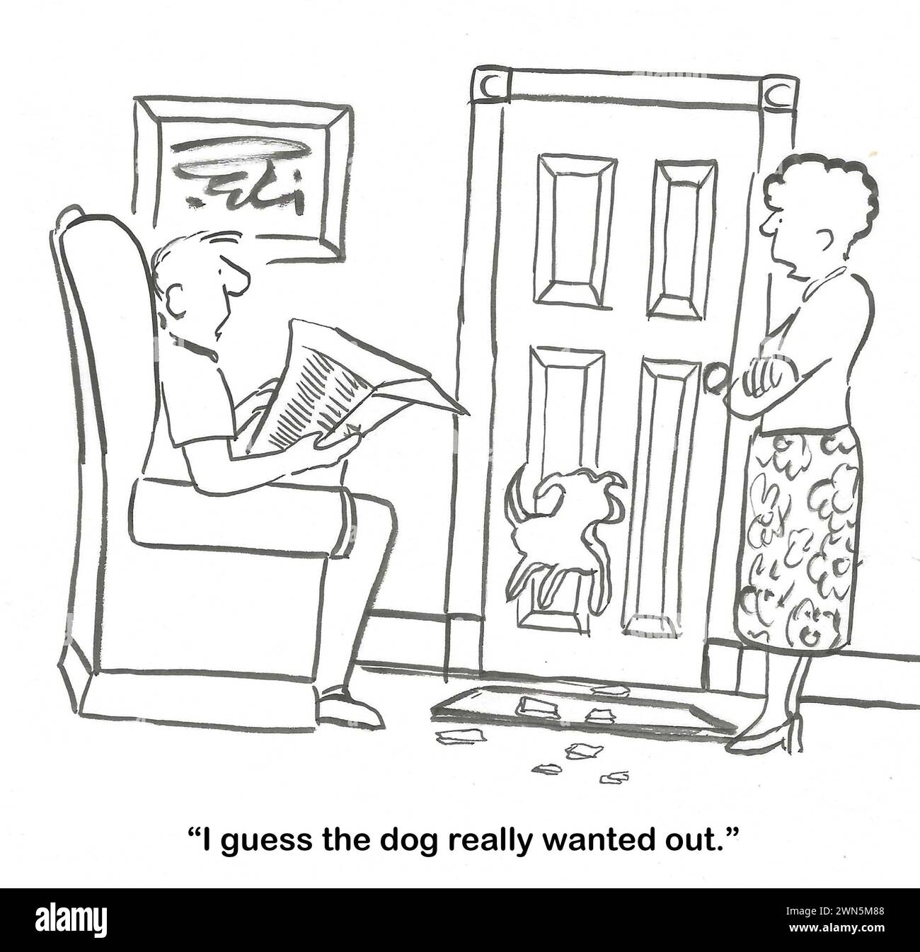 Walking out of door Cut Out Stock Images & Pictures - Alamy