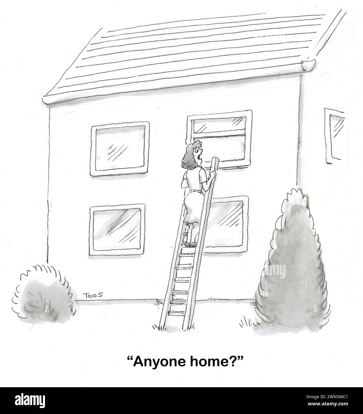 Cartoon window Cut Out Stock Images & Pictures - Alamy