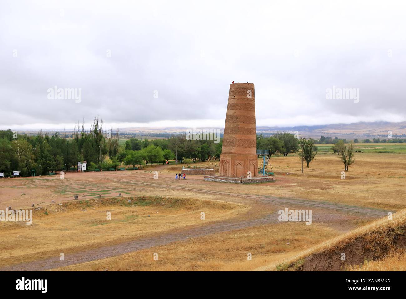 August 31 2023 - Tokmok in Kyrgyzstan: Old Burana tower located on ...