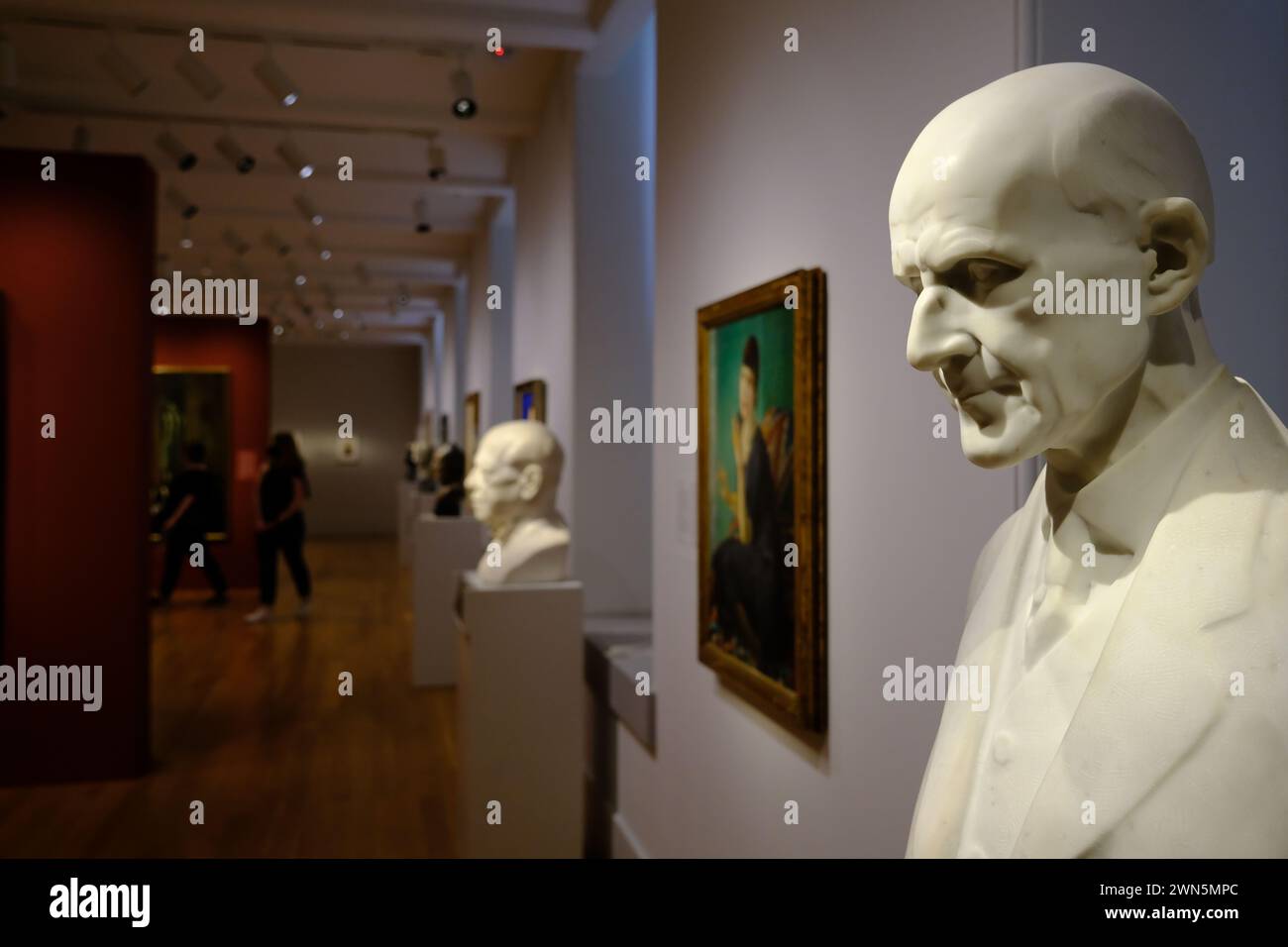 The 1922 marble bust of Eugene V. Debs by Moses Dykaar display in the ...