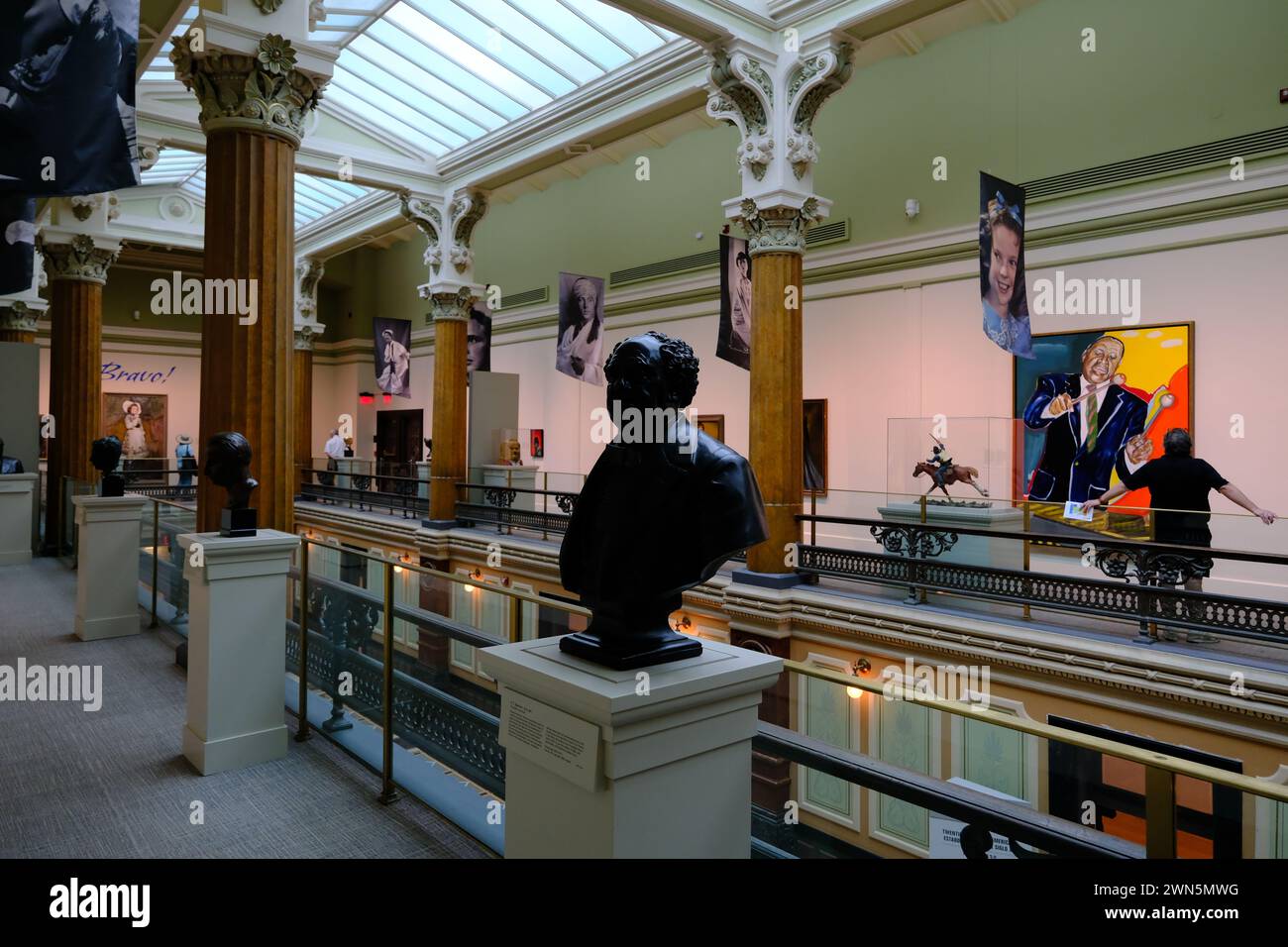 The interior view of the National Portrait Gallery.Washington DC.USA ...