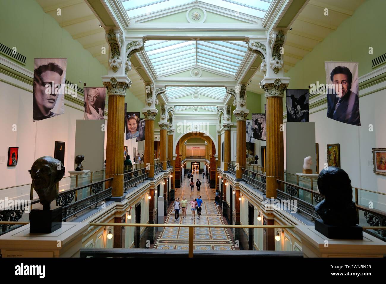 The interior view of the National Portrait Gallery.Washington DC.USA ...
