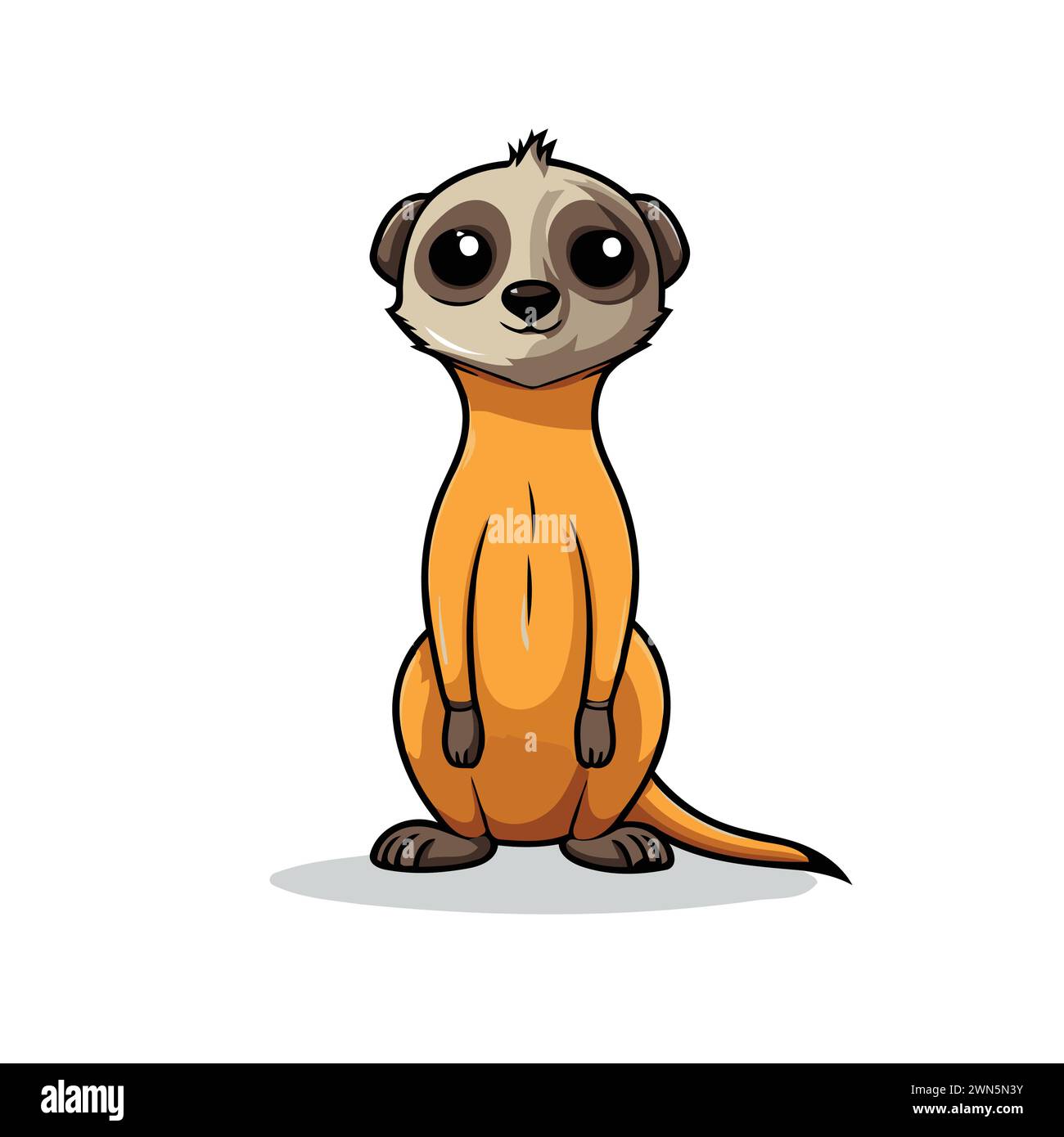 Meerkat animal cartoon illustration Cut Out Stock Images & Pictures - Alamy
