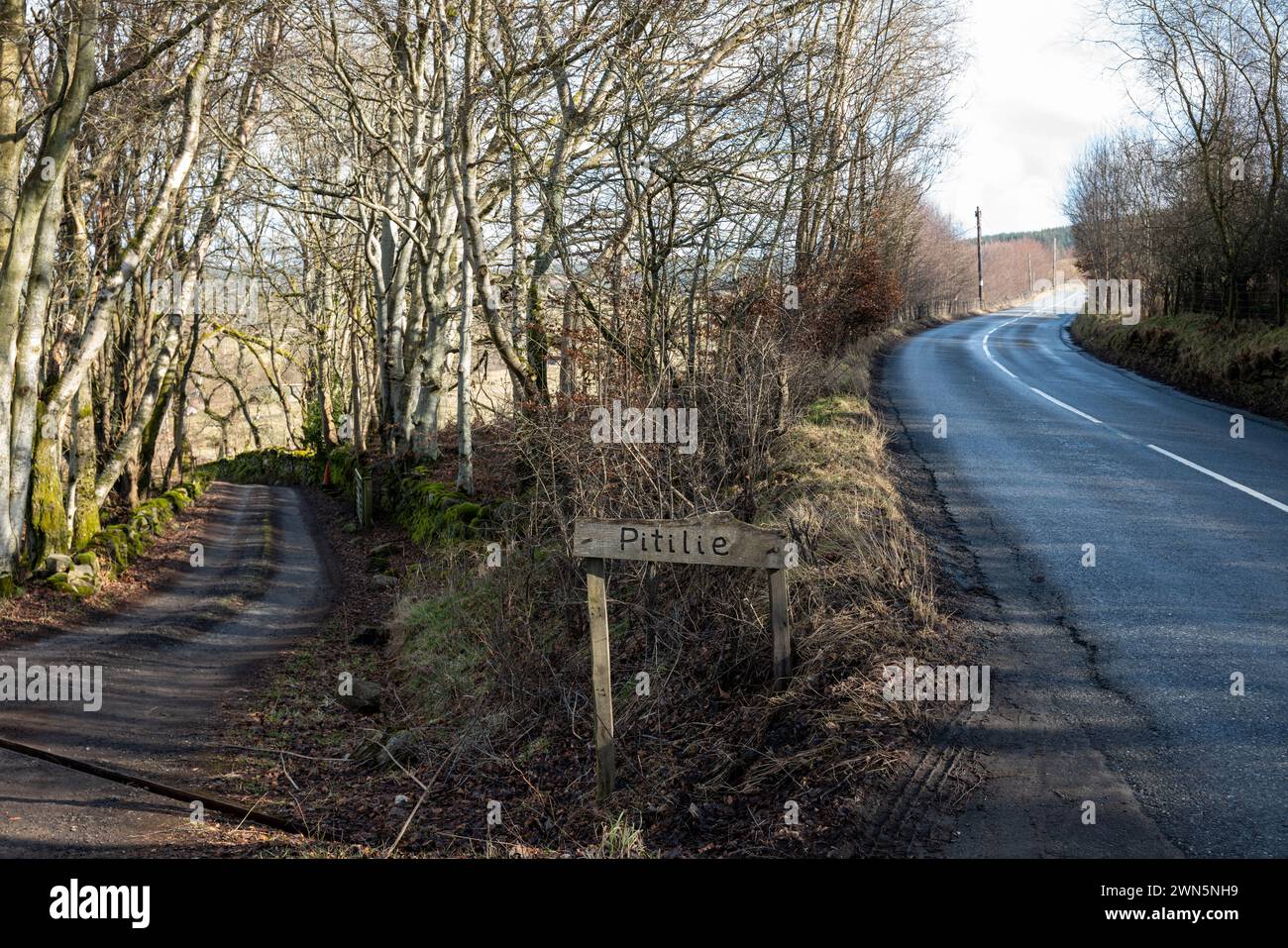 29 February 2024. Pitilie, near Aberfeldy, Scotland. This is Police ...
