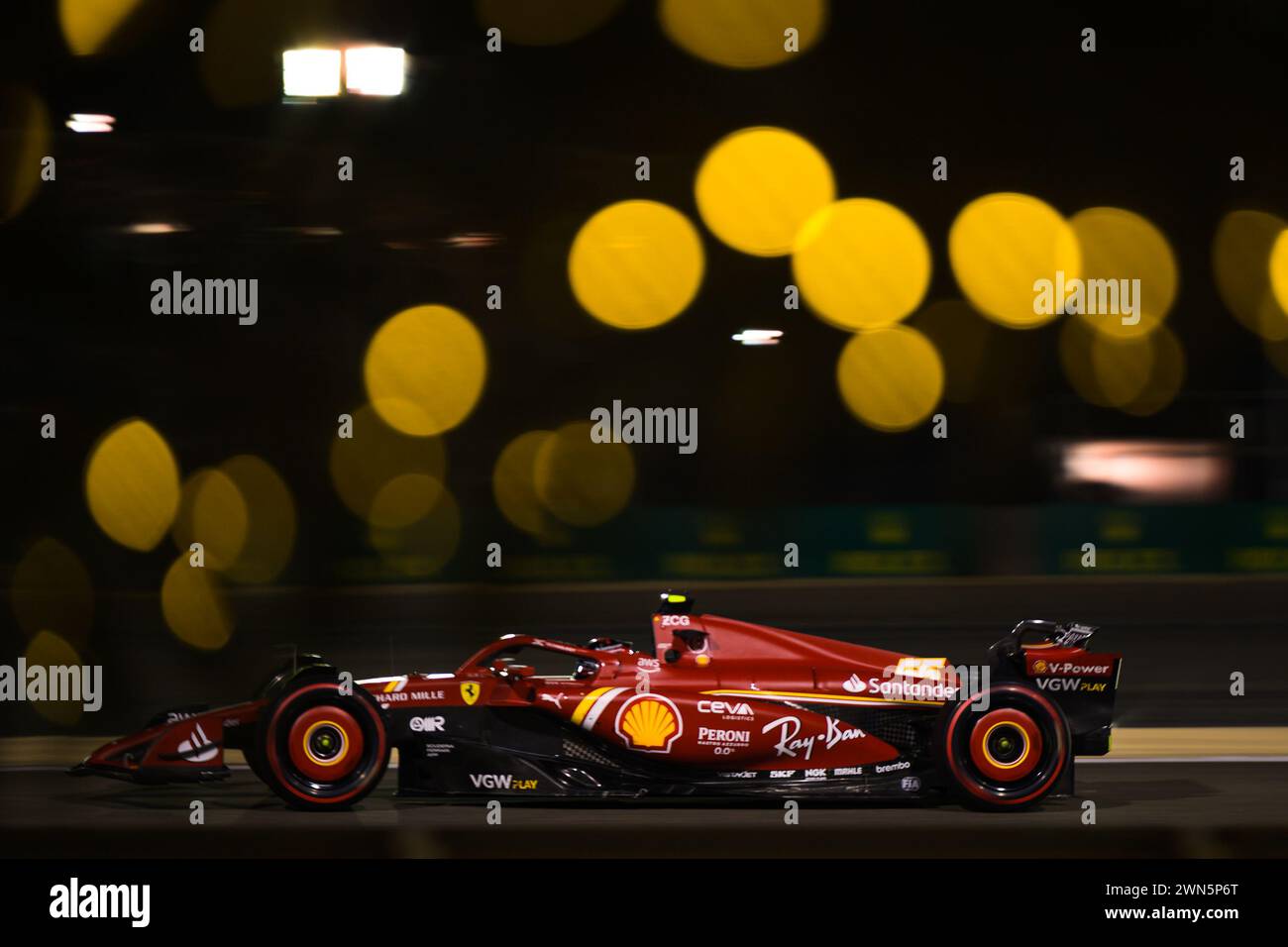 Sakhir, Bahrain. 29th Feb 2024. Carlos Sainz of Scuderia Ferrari F1 ...