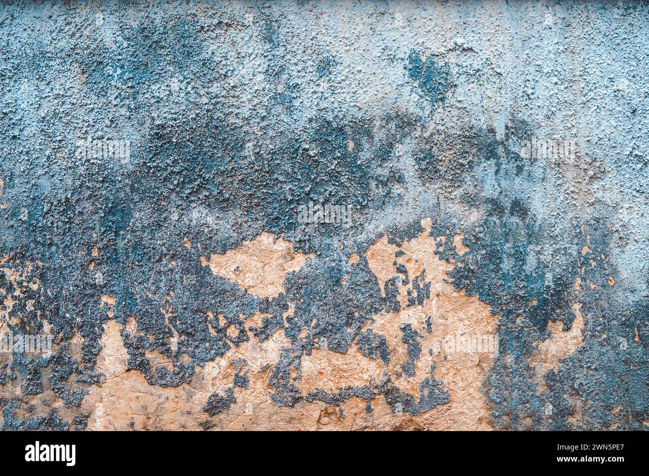 Old cracked weathered painted wall background texture. dirty peeled ...
