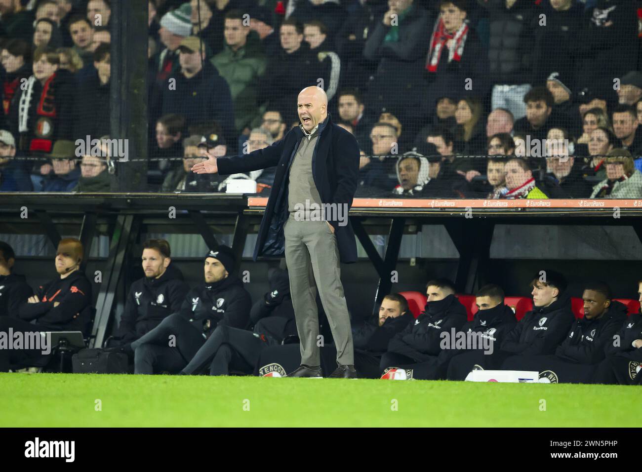 ROTTERDAM - Feyenoord coach Arne Slot during the Toto KNVB cup semi ...