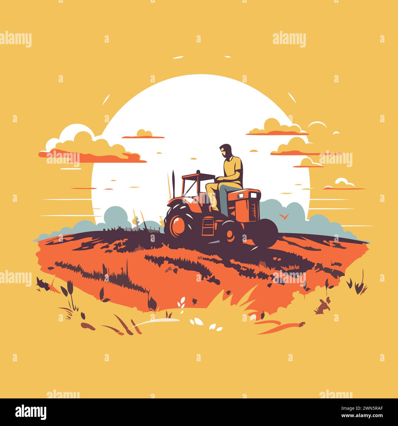 Driving in the country Stock Vector Images - Alamy