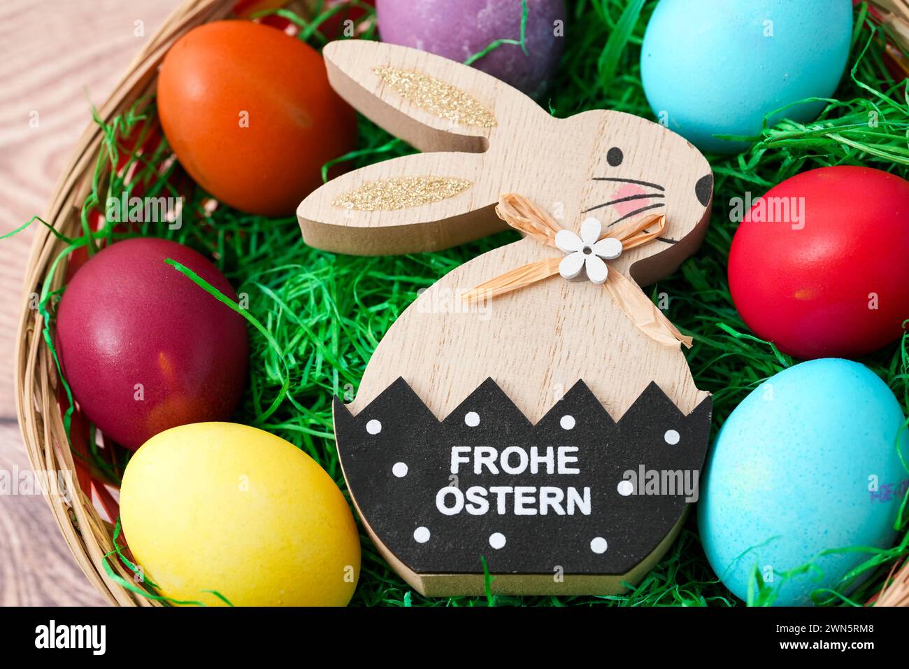 Augsburg Bavaria Germany February 29 2024 Happy Easter Greeting