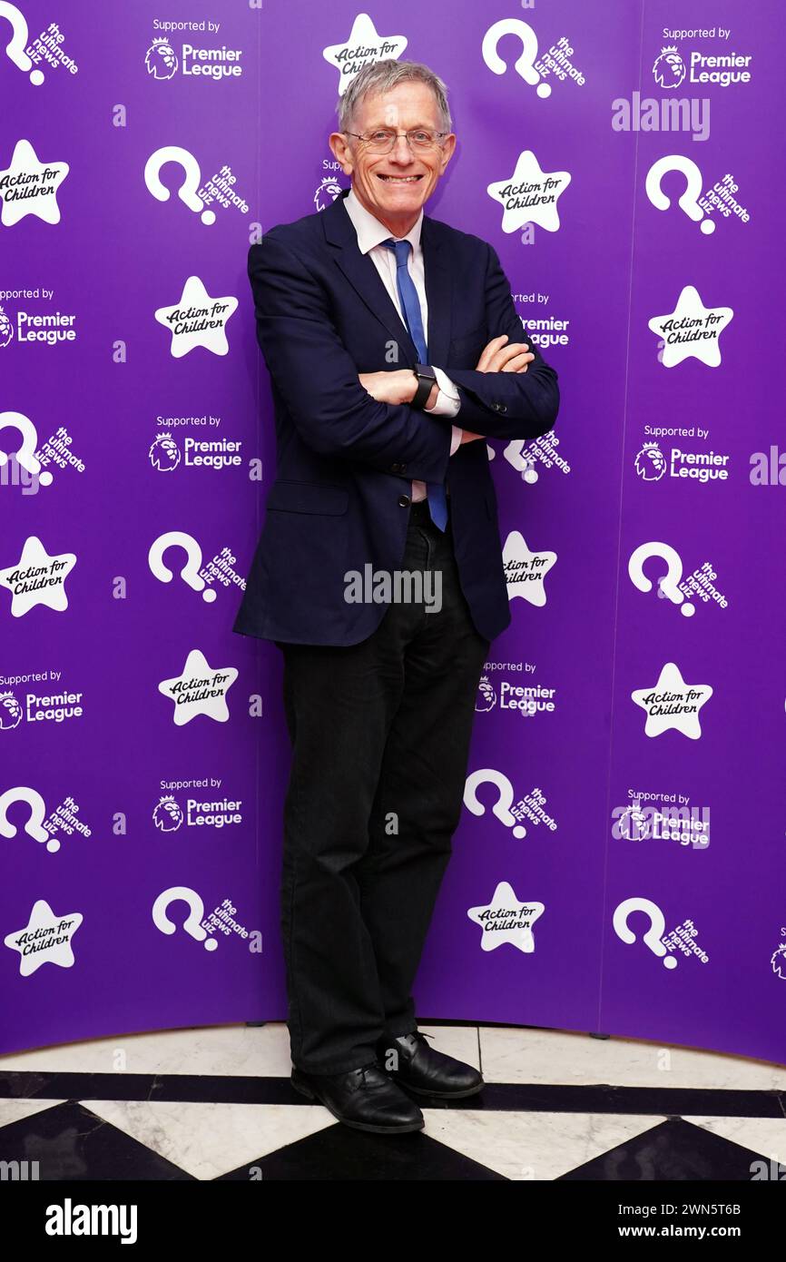 Simon Calder arrives for the Ultimate News Quiz charity fundraiser at ...