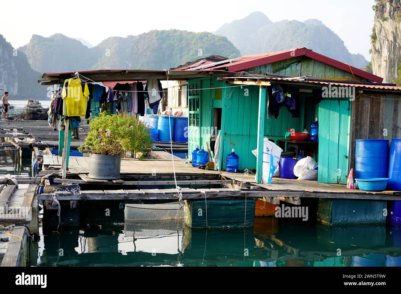 Famous floating villages of Halong Bay, Vietnam Stock Photo - Alamy