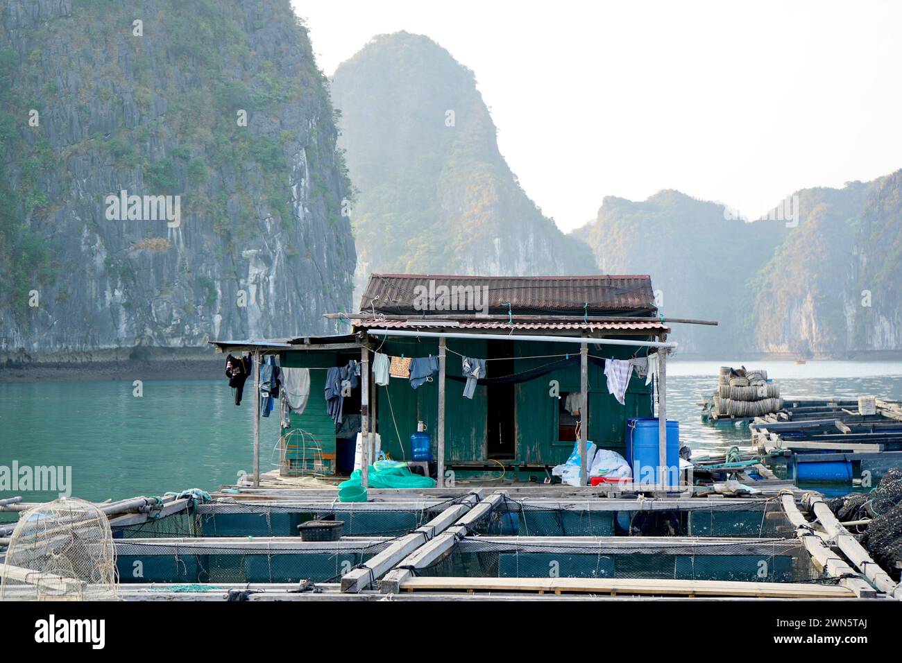 Famous floating villages of Halong Bay, Vietnam Stock Photo - Alamy