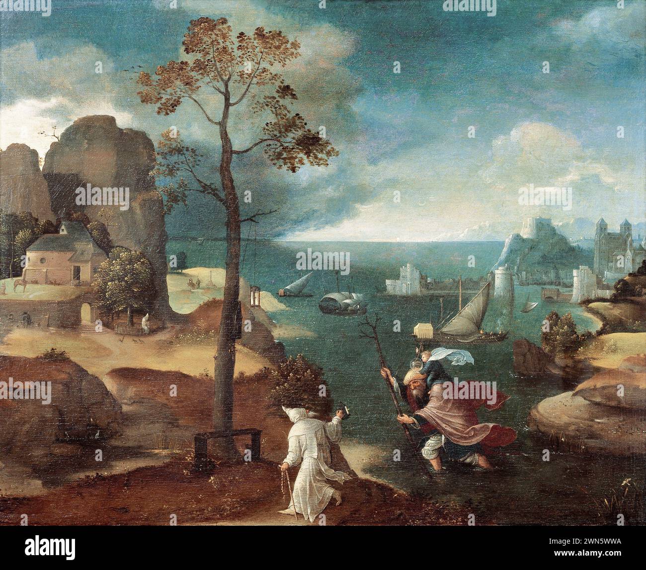 Patinir Joachim - St. Christopher carrying the child Jesus (non datato ...