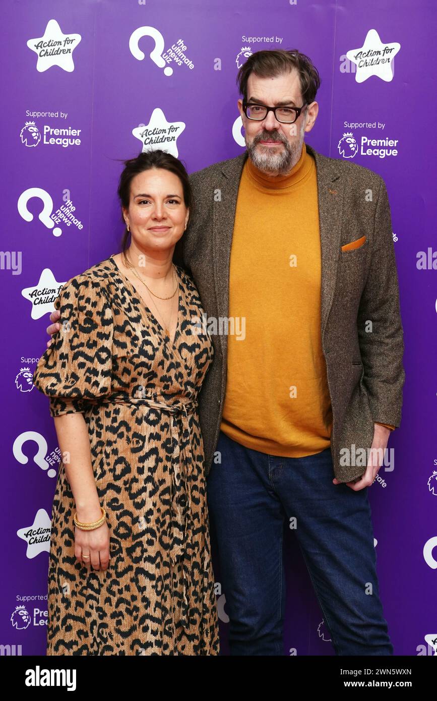 Richard Osman with his wife Ingrid Oliver arriving for the Ultimate ...