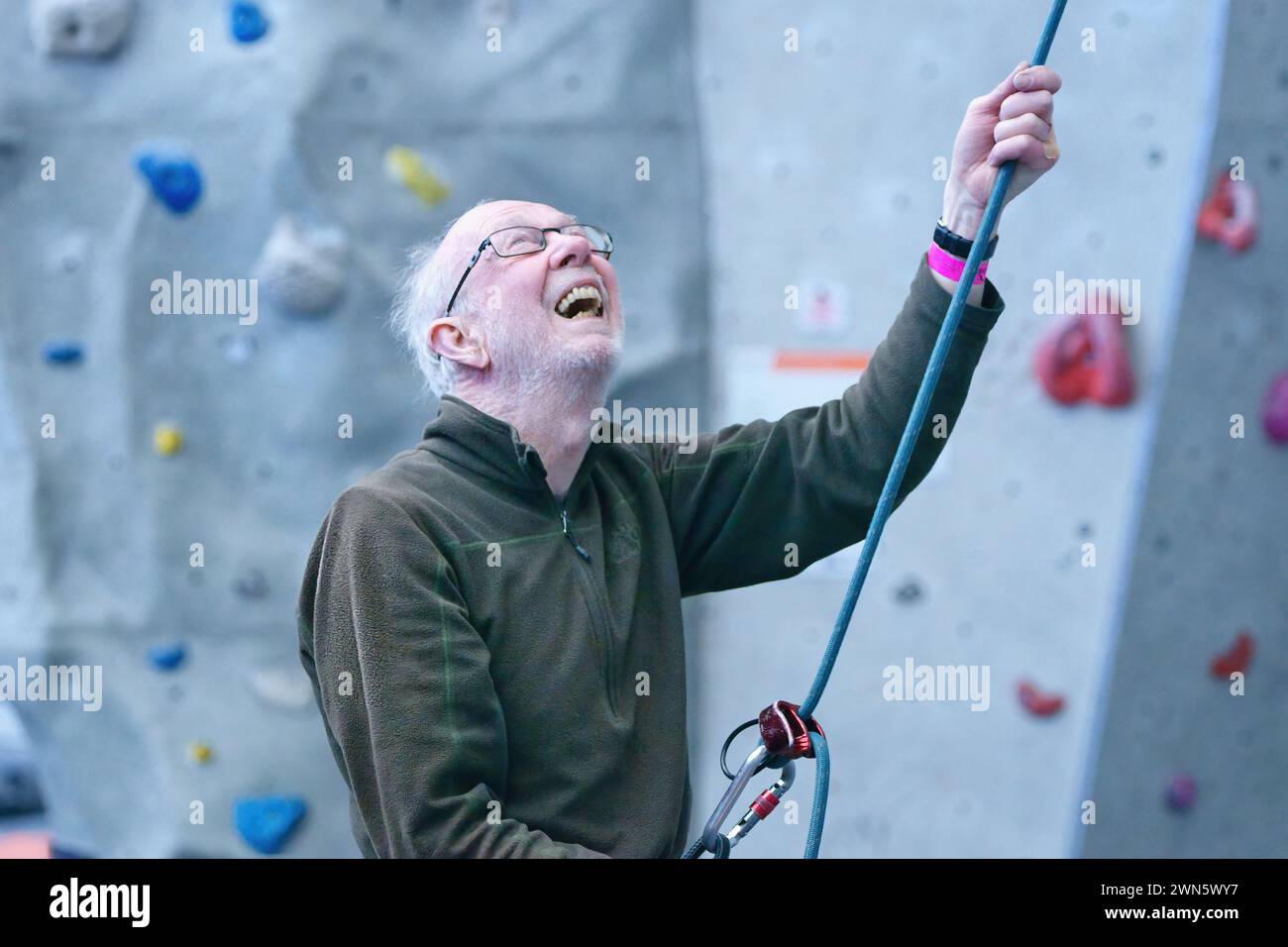 Belaying a climber indoor hi-res stock photography and images - Alamy