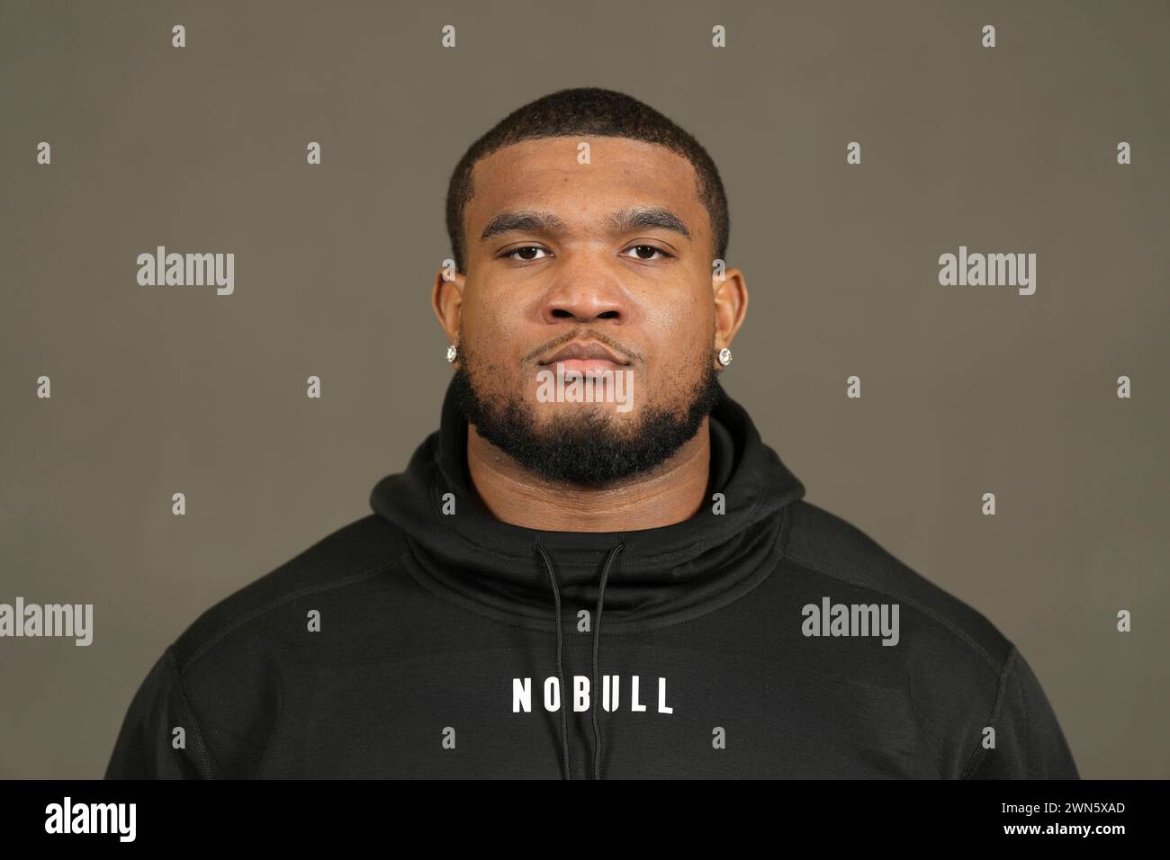 Duke offensive lineman Jacob Monk poses for a portrait at the NFL football Combine, Thursday ...
