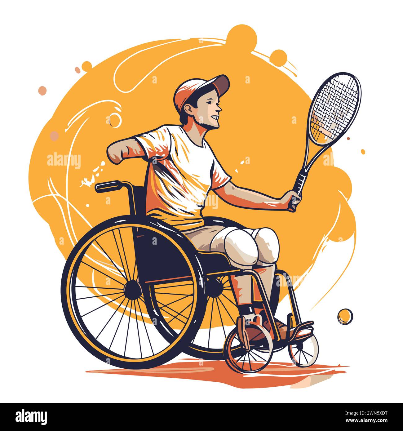 Wheelchair tennis vector vectors hi-res stock photography and images ...
