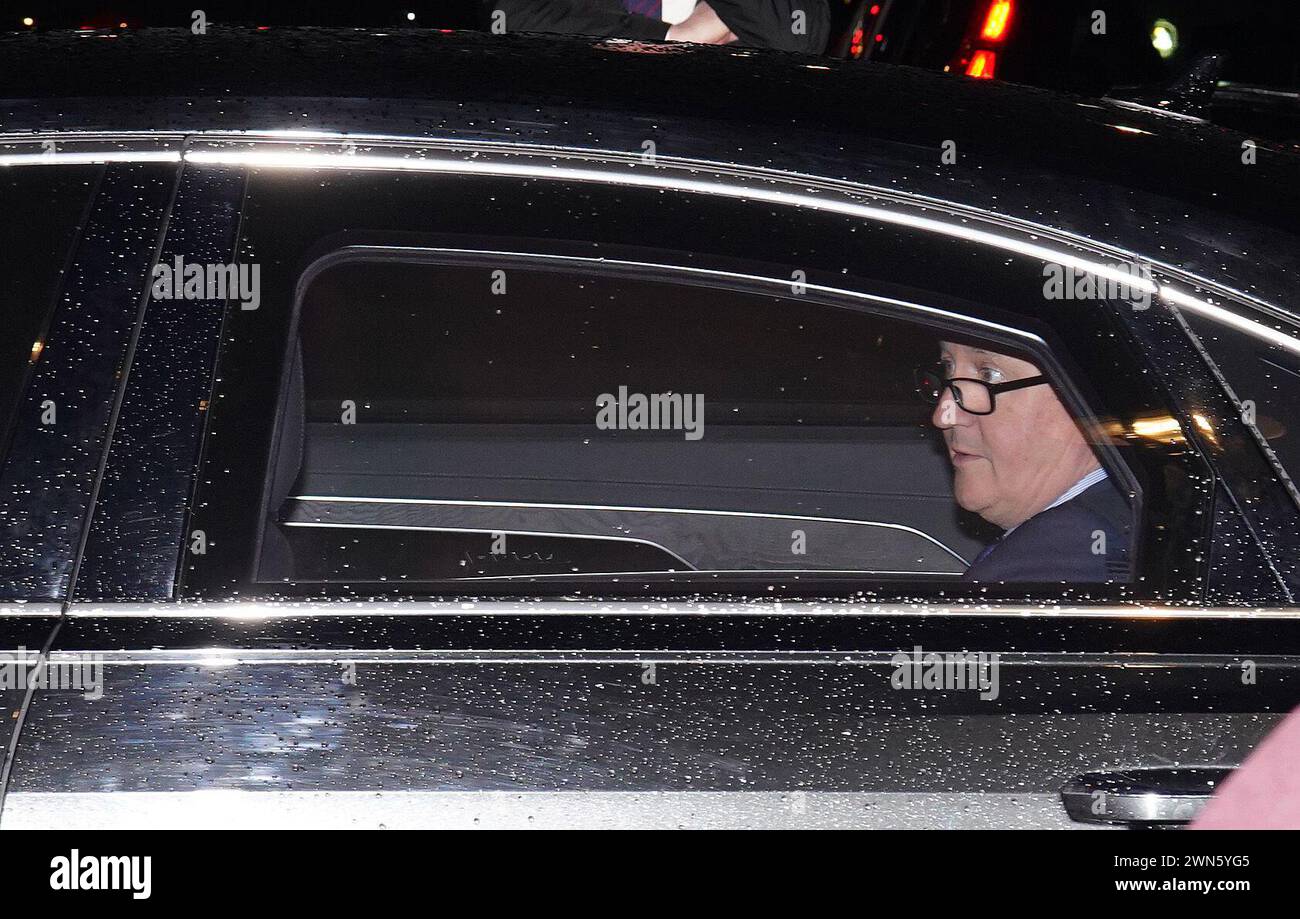 Foreign Secretary Lord David Cameron arrives at the Tory Winter Ball at ...
