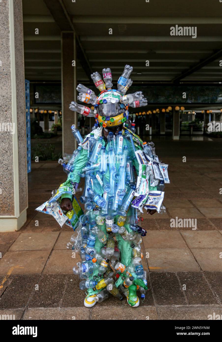 Nairobi, Nairobi, Kenya. 29th Feb, 2024. A man dressed in a walking ...