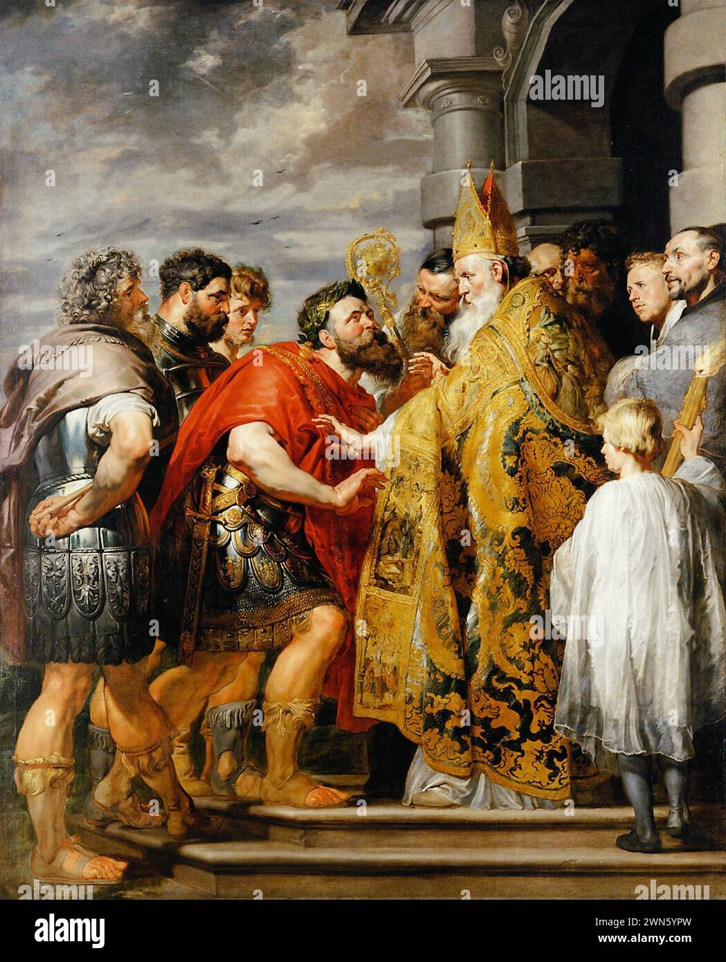 Rubens Pieter Paul - St. Ambrose and Emperor Theodosius (1615 16c Stock ...