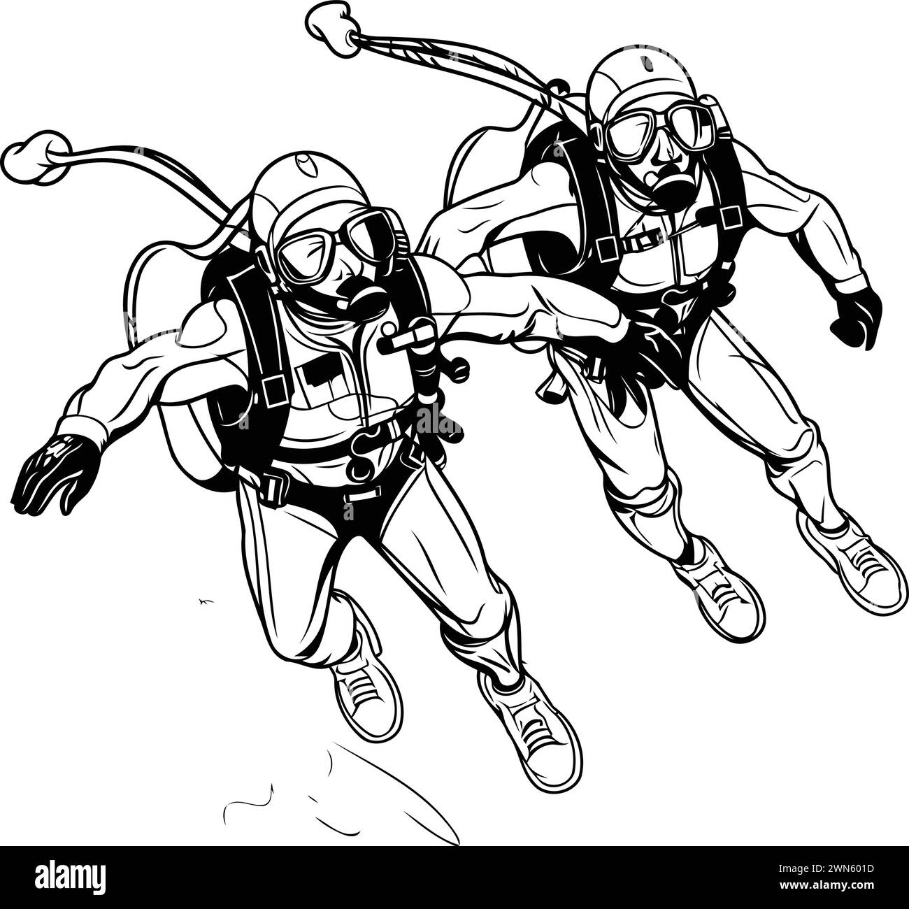 Scuba diving sketch hi-res stock photography and images - Alamy