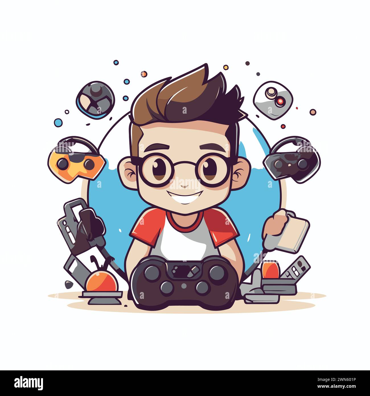 Cute gamer Stock Vector Images - Alamy