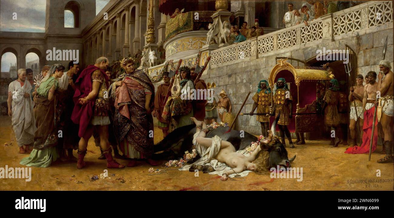 Siemiradzki Henryk - The Christian Dirce (1897 Stock Photo - Alamy