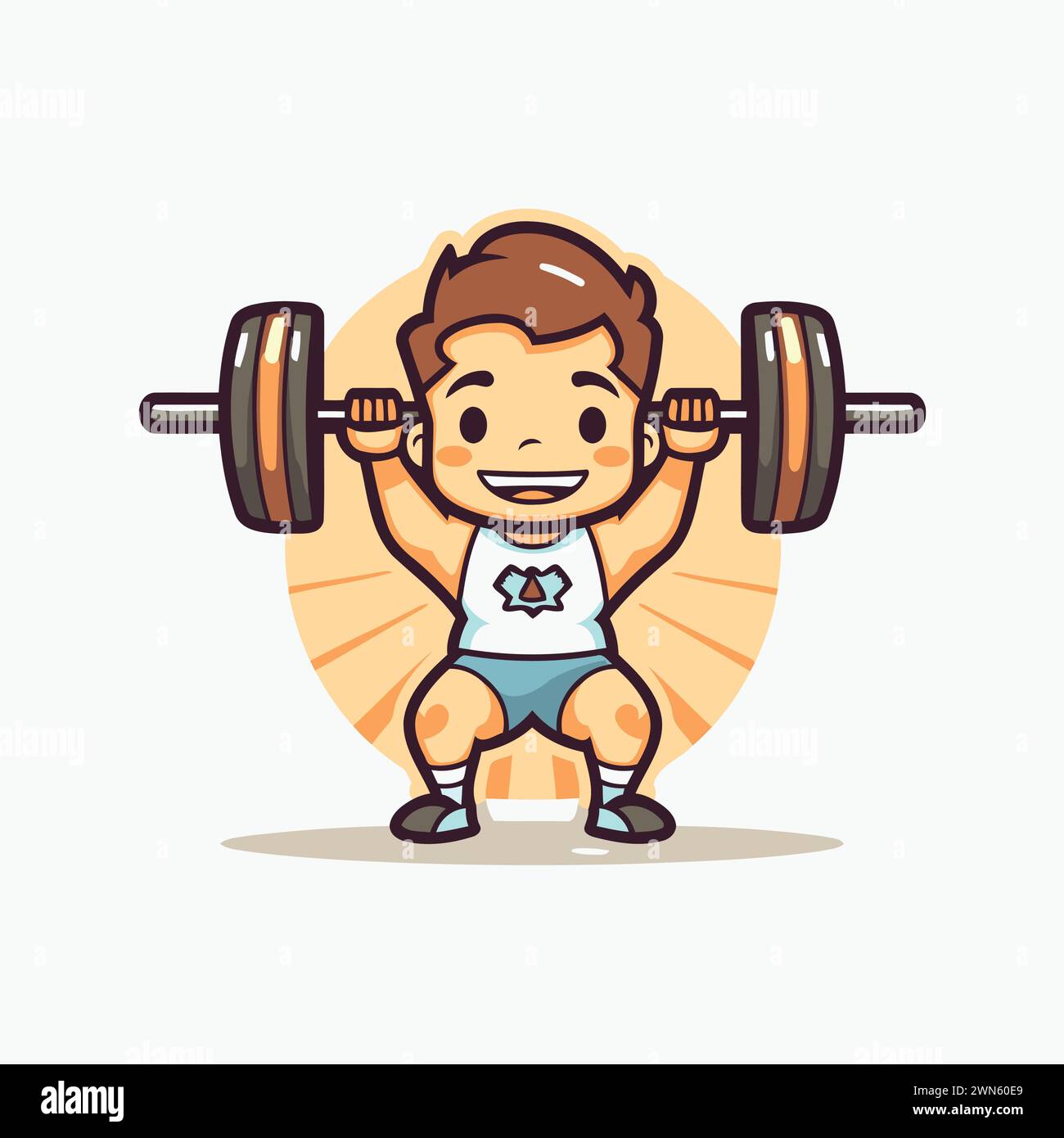 Boy exercises Stock Vector Images - Alamy