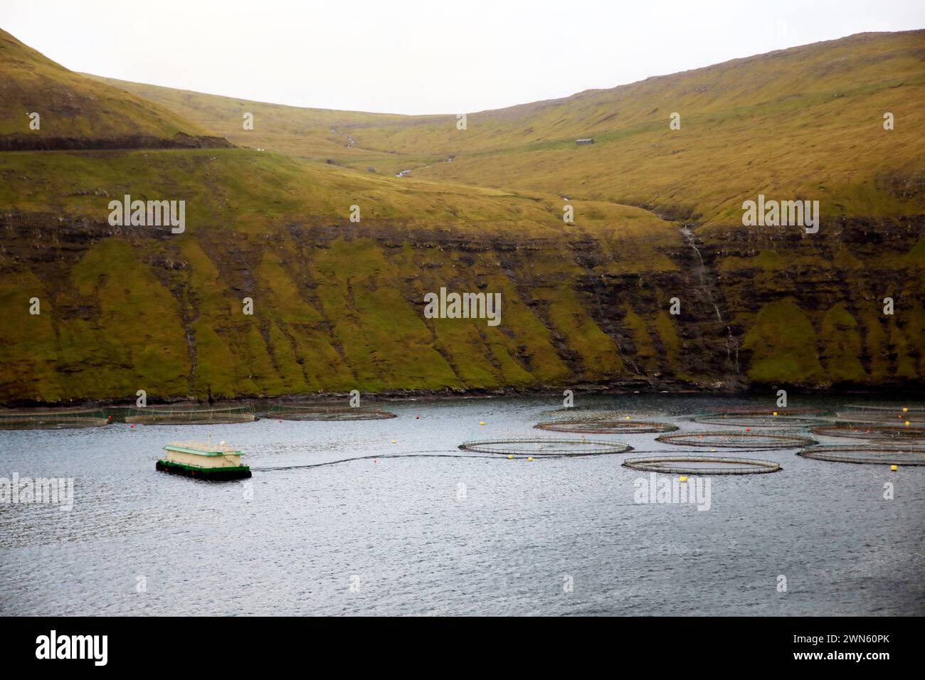 Kalsoy island village fish farm hi-res stock photography and images - Alamy
