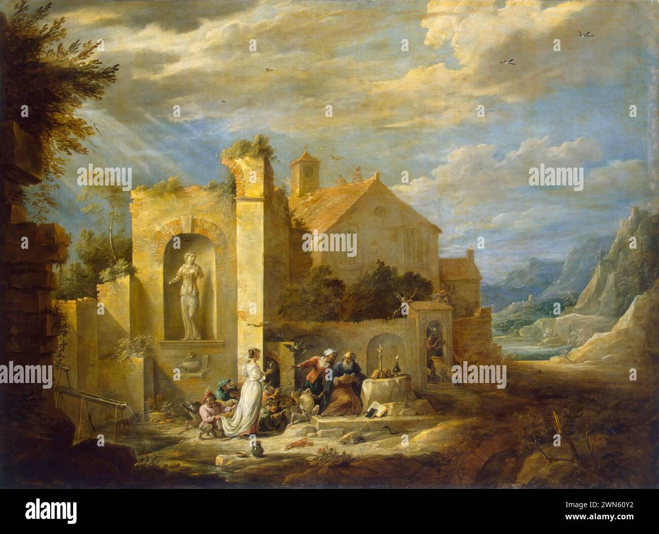 Teniers David il giovane - Temptation of St Antony (1650 Stock Photo ...