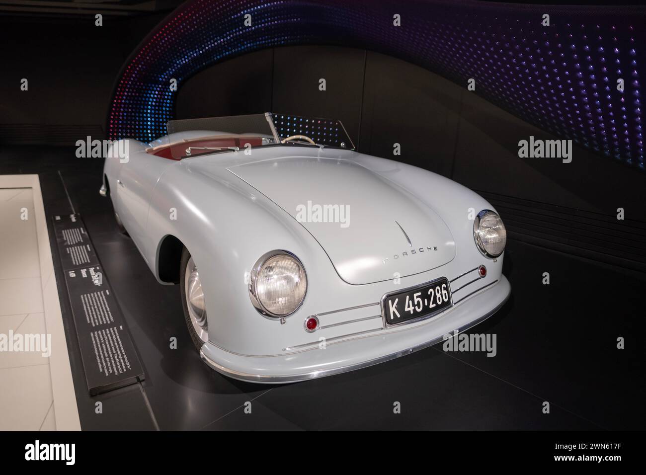 vintage silver Porsche 356 Nr. 1 Roadster Cabrio classic car on display ...
