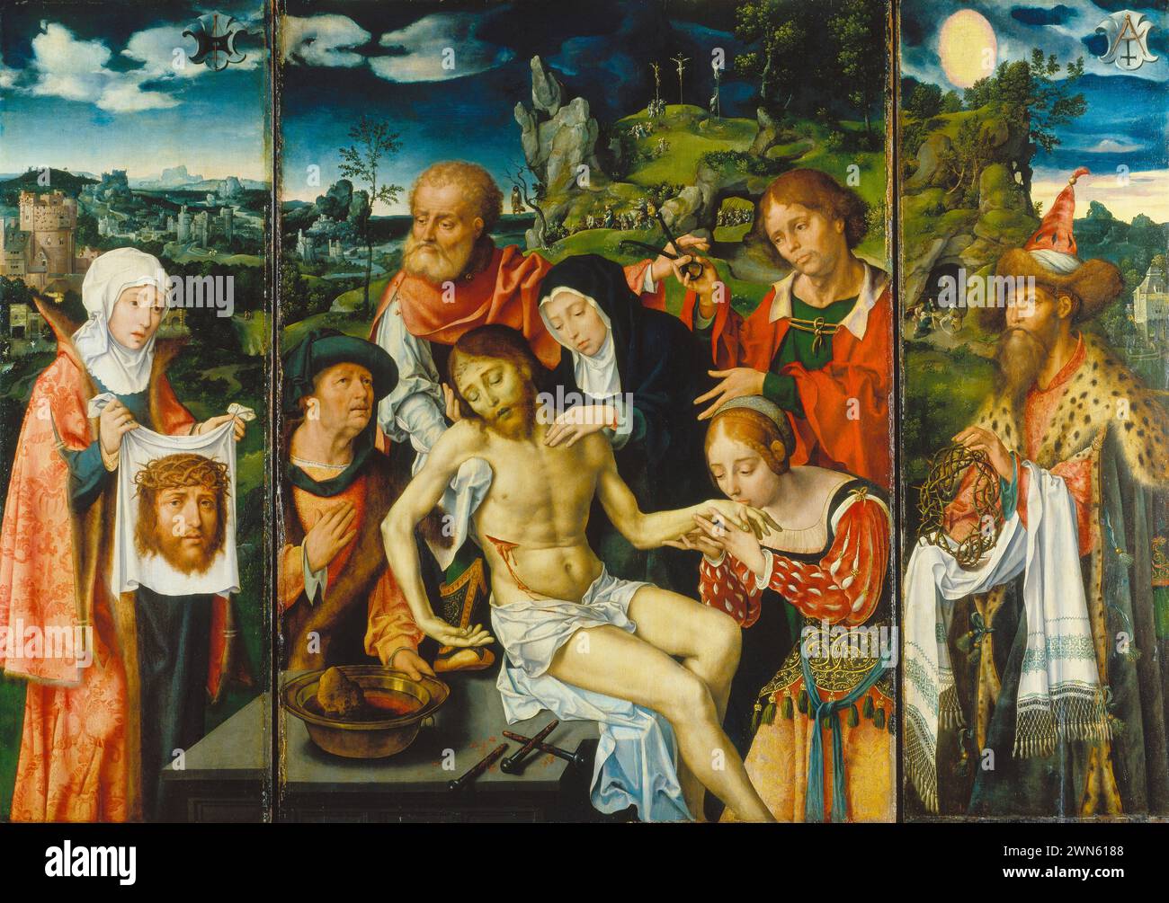 Van Cleve Joos - Tripytych with the Lamentation (1524 Stock Photo - Alamy