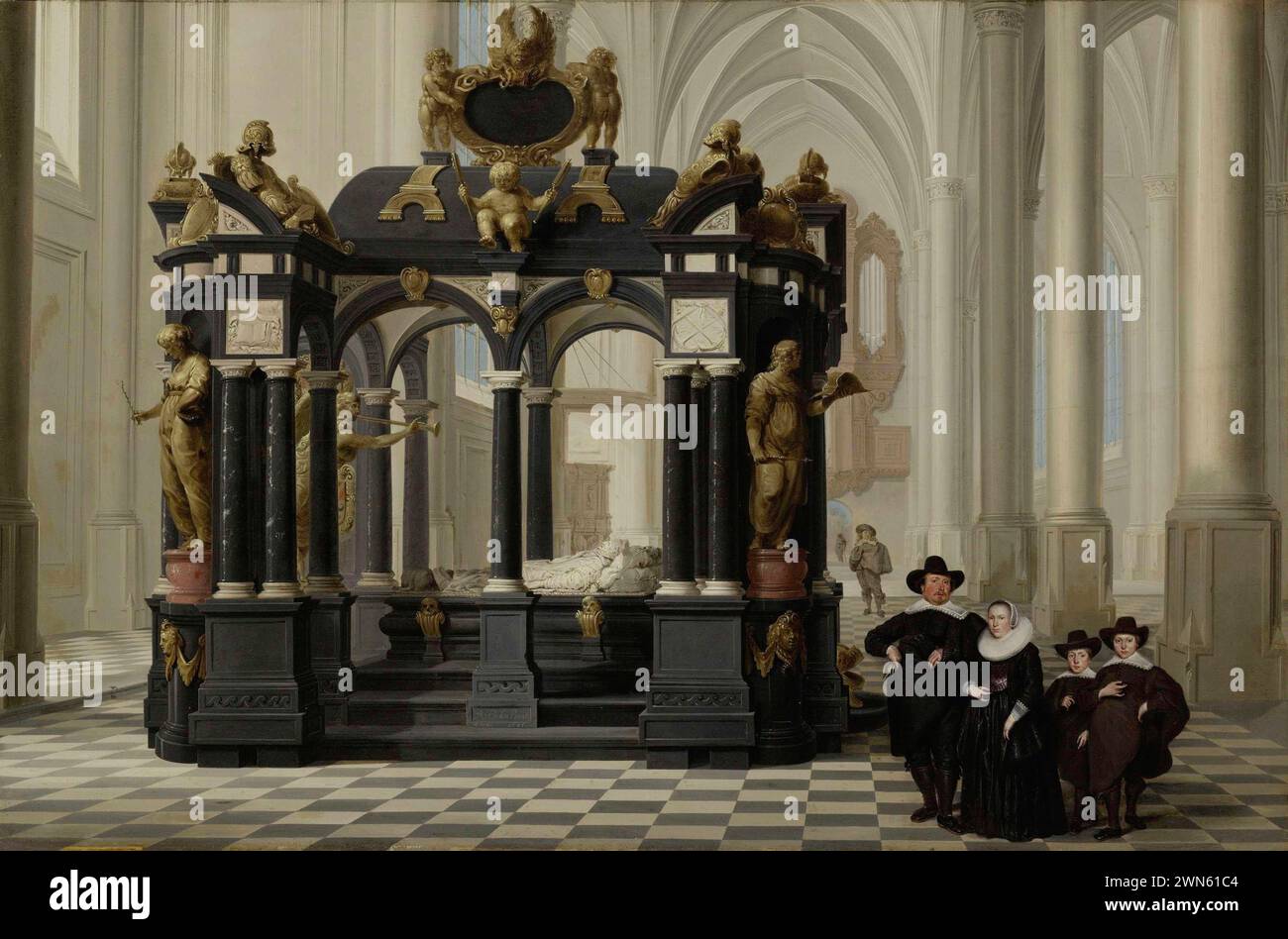 The tomb of prince william i in the nieuwe kerk hi-res stock ...