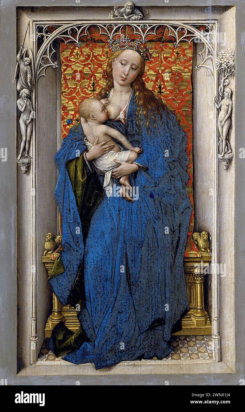 Van der Weyden Rogier - Diptich of St. Catherine (1450c.) 02 Stock Photo - Alamy