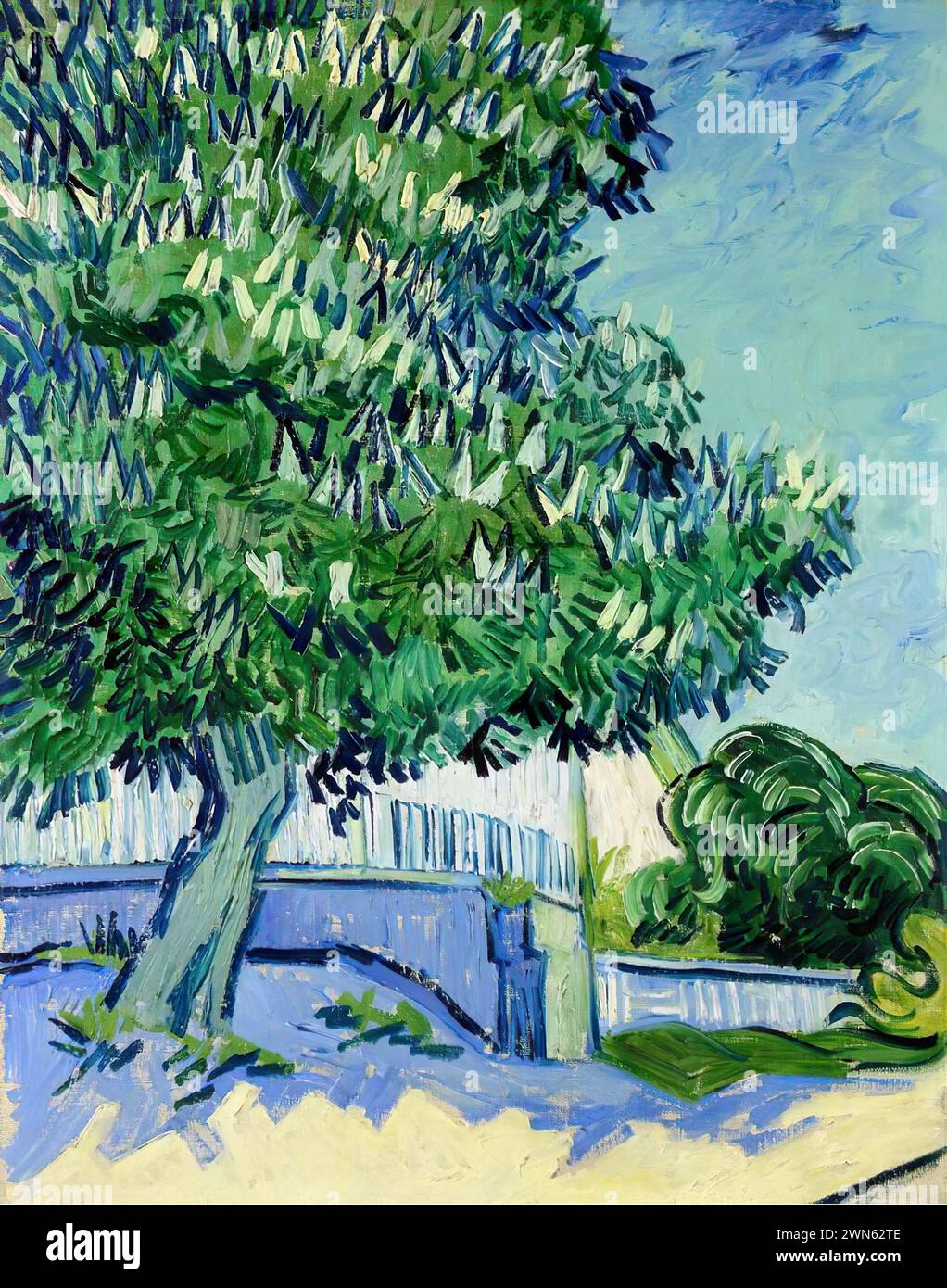 Van Gogh Vincent - Blossoming chestnut trees (1890 Stock Photo - Alamy
