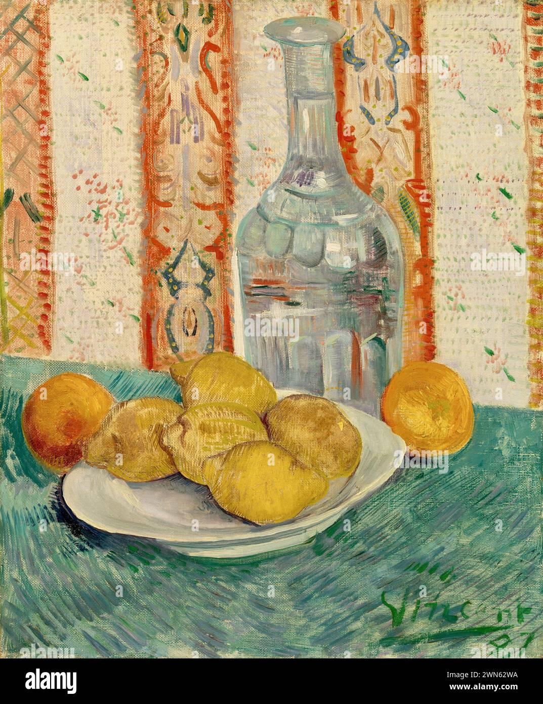 Van Gogh Vincent - Carafe and Dish with Citrus Fruit (1887 Stock Photo ...